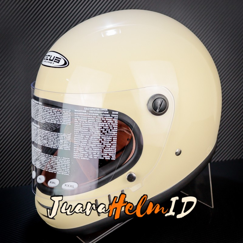 Jual ZEUS HELM ZS816E SOLID / IVORY / RETRO ZS 816E CLASSIC ZS-816E ...