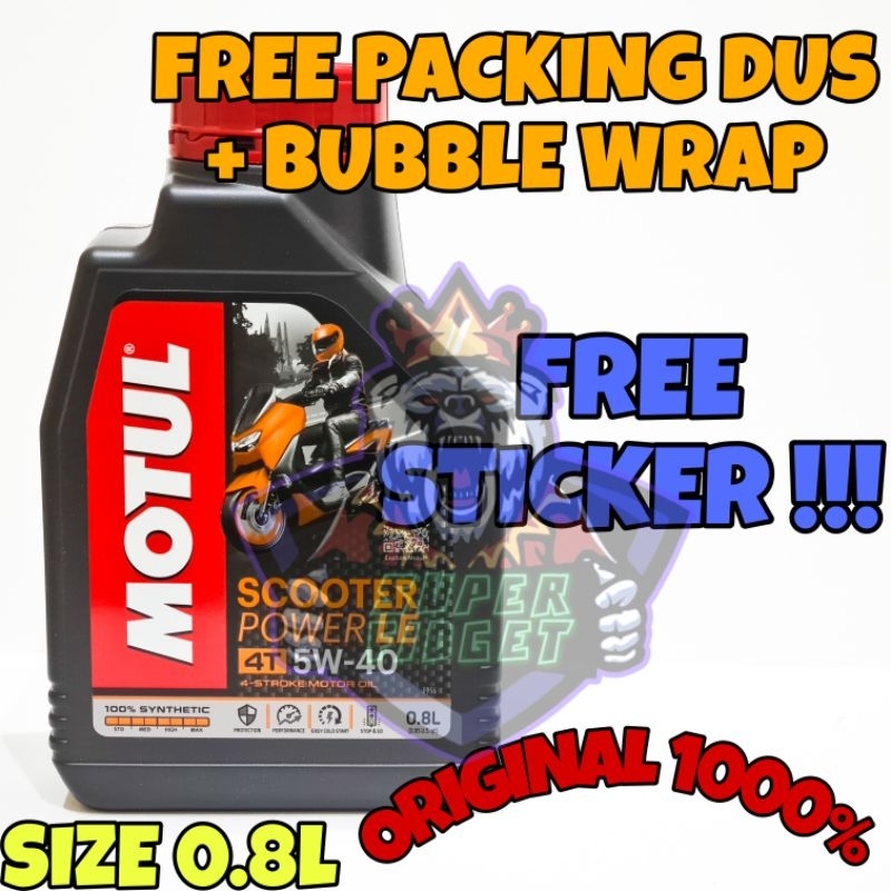 Jual OLI MOTUL SCOOTER POWER LE 5W40 0.8L /1L Full Synthetic Matic PCX ...