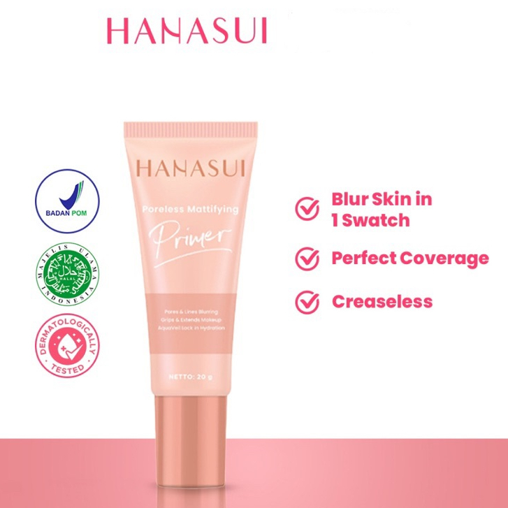 Jual HANASUI Primer Poreless Mattifying Primer 20gr | Shopee Indonesia