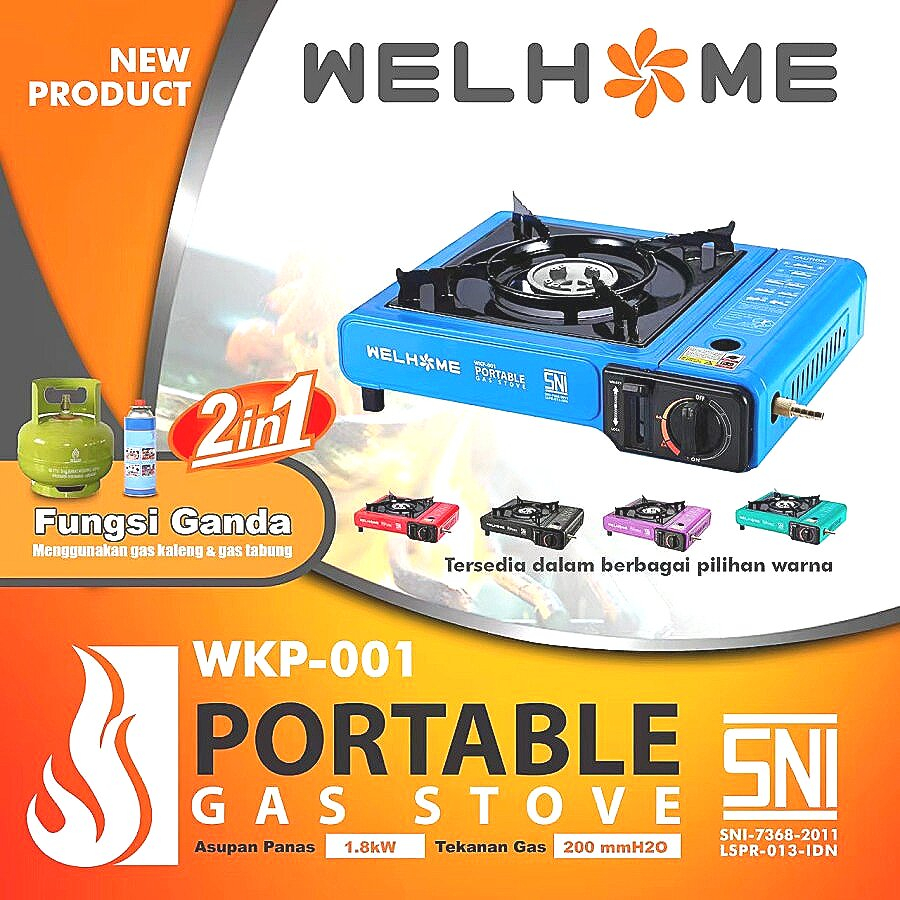 Jual Welhome WKP-001 Kompor gas piknik travel shabu korbeq portabel 1 ...