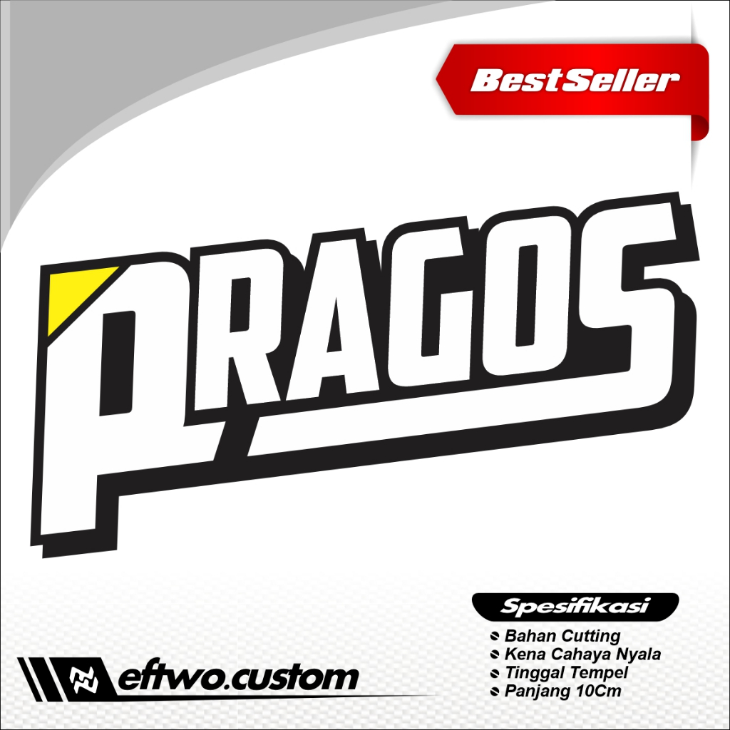 Jual Cutting Sticker PRAGOS Ukuran 10 Cm STIKER REFLEKTIF | Shopee ...