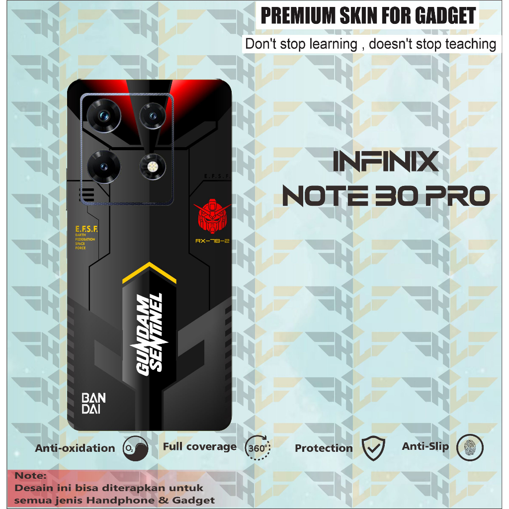 Jual GARSKIN HANDPHONE 2PCS INFINIX NOTE 30 PRO GUNDAM BLACK | Shopee ...