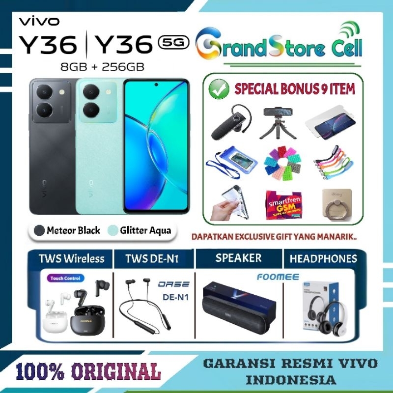 Jual VIVO Y36 5G | VIVO Y 36 4G 8/256 GB ( RAM 8GB+8GB Extended ) GARANSI RESMI VIVO INDONESIA ...