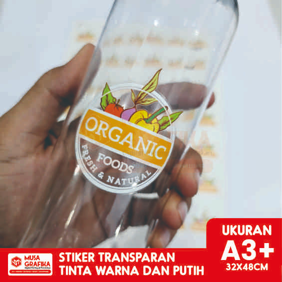 Jual Stiker Transparan A3+ dengan TINTA PUTIH | Label Makanan White Ink ...