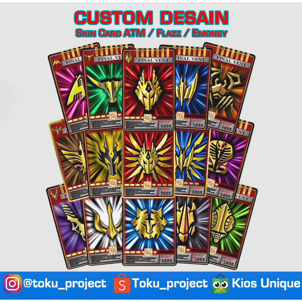 Jual Custom Skin Card ATM Kamen Rider Ryuki Final Vent | Shopee Indonesia