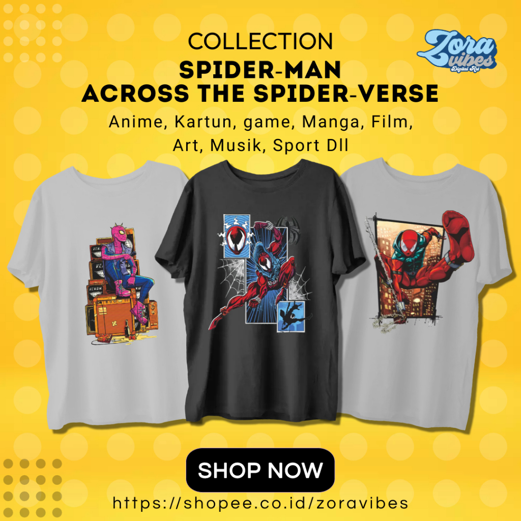 Jual Kaos Baju Marvel Spider-Man Spiderverse Spider punk Spidergwen ...