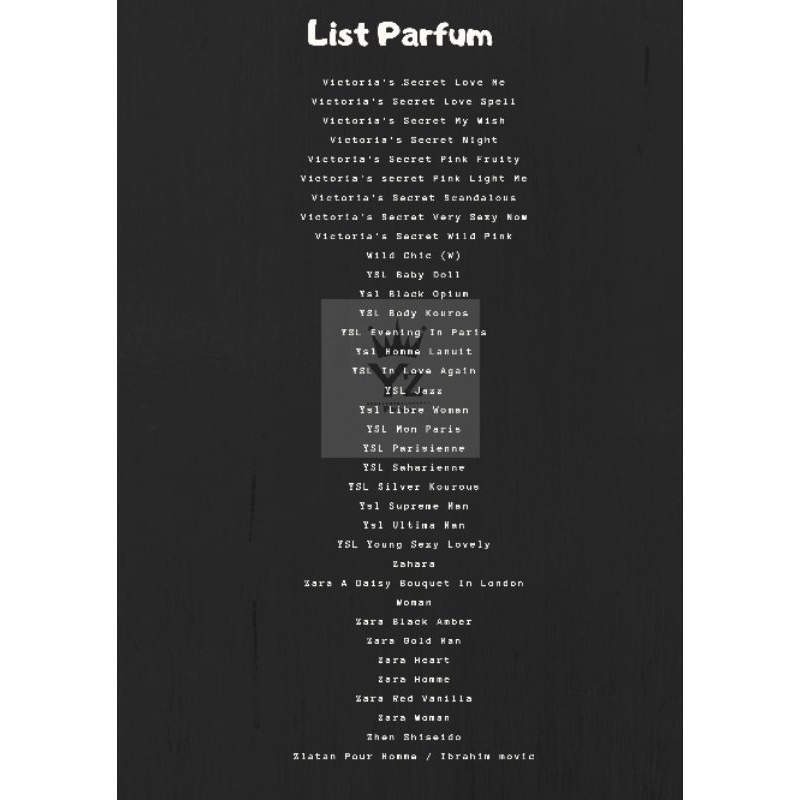 Jual List parfum | Shopee Indonesia