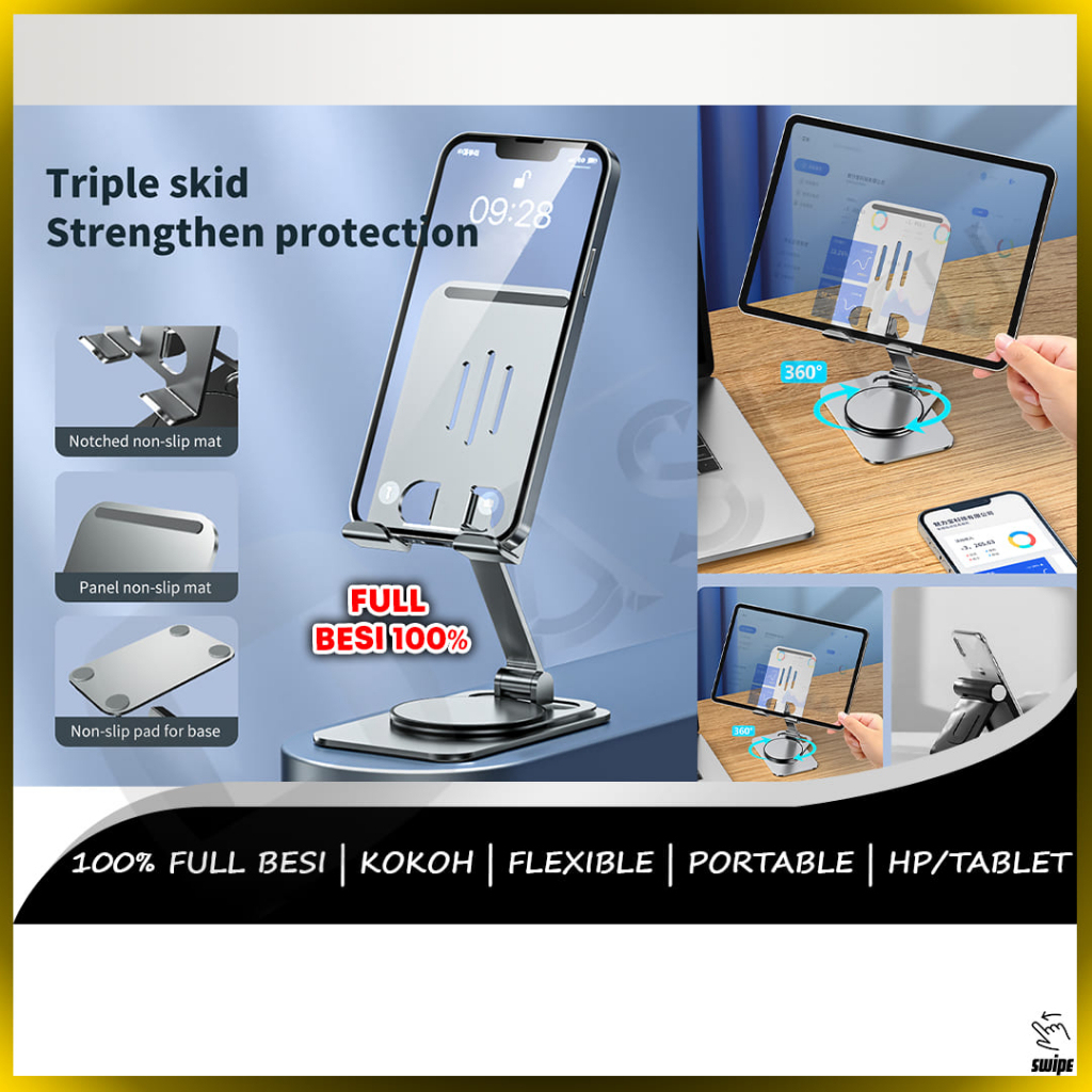 Jual Smartphone Chair V9 Rotating 360° Stand Tegak Penyangga Phone ...