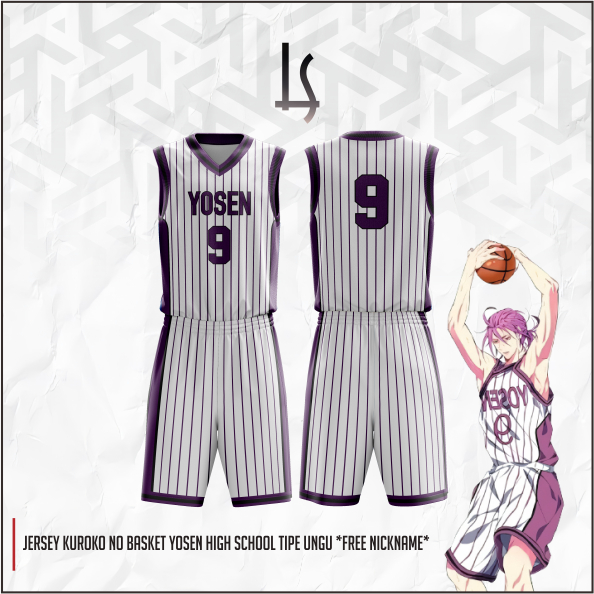 Jual Jersey Kuroko No Basket Team Yosen High School Tipe Ungu,Full ...