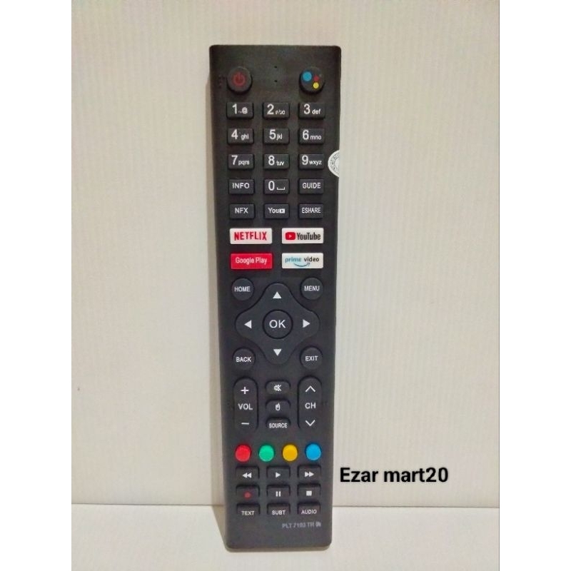 Jual REMOTE TV LED POLYTRON SMART TV ANDROID | Shopee Indonesia