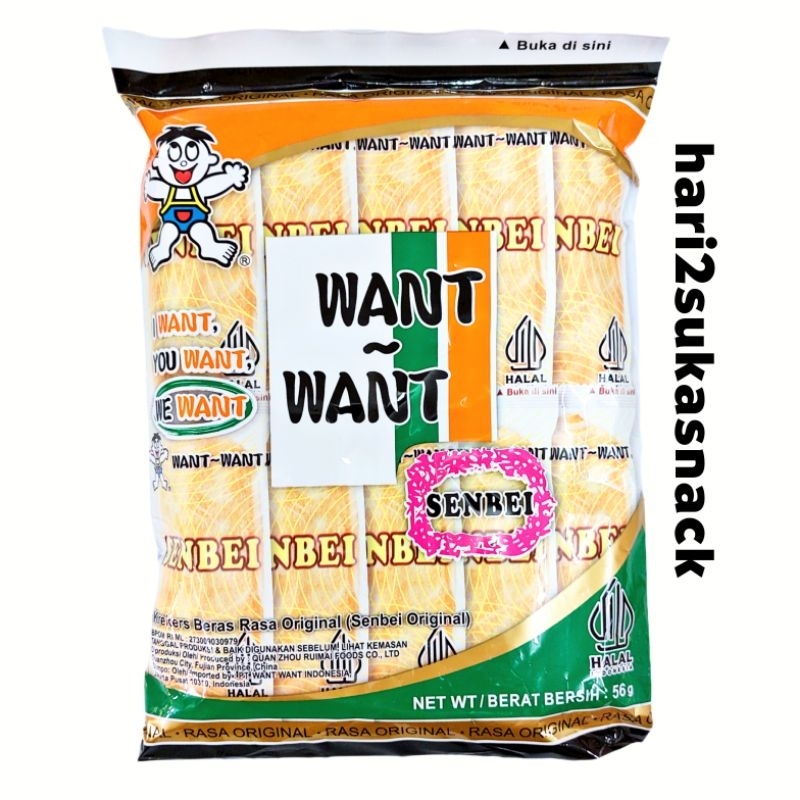 Jual Want Want Senbei Rice Crackers Asin Original | Shopee Indonesia