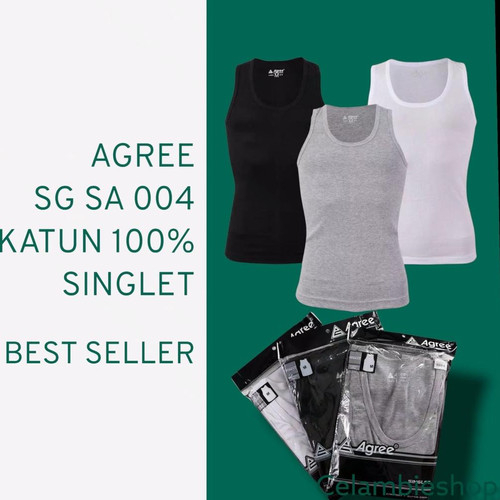 Jual KAOS DALAM SINGLET AGREE SG SA 004 LAKI LAKI DEWASA DALAMAN SEHARI ...