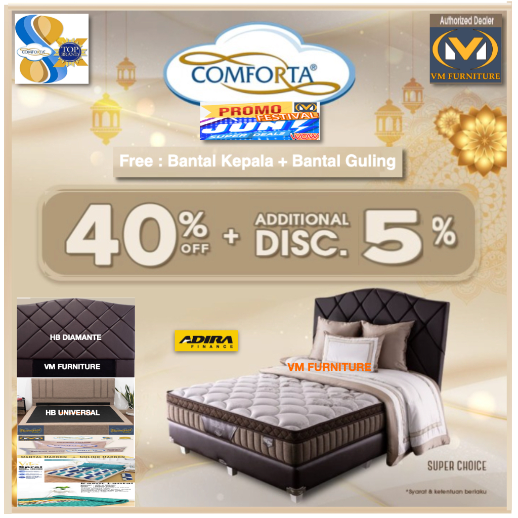Jual Comforta SUPER CHOICE Free Bantal & Sprei | Shopee Indonesia