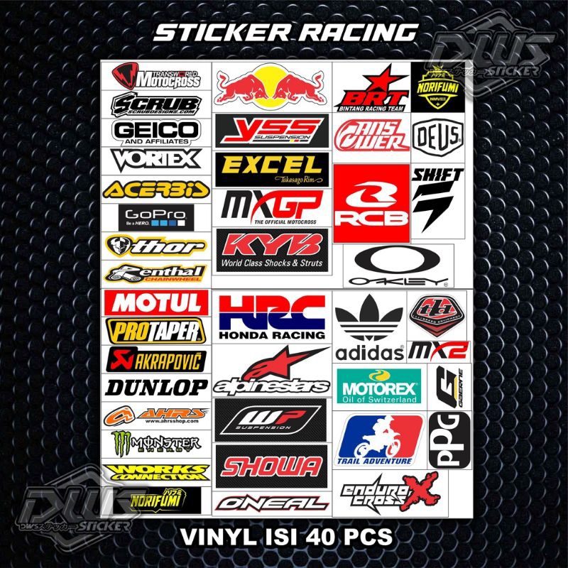 Jual stiker racing, stiker motor & mobil, model print, 40 gambar ...