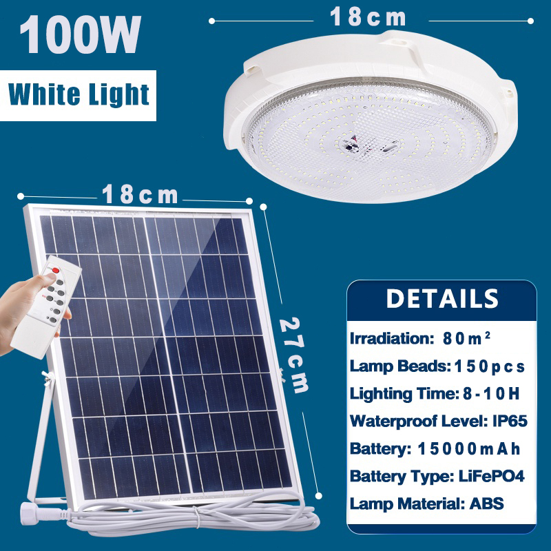 Jual Solar Ceiling Lampu 100W /200W Lampu Solar Cell Lampu Langit ...
