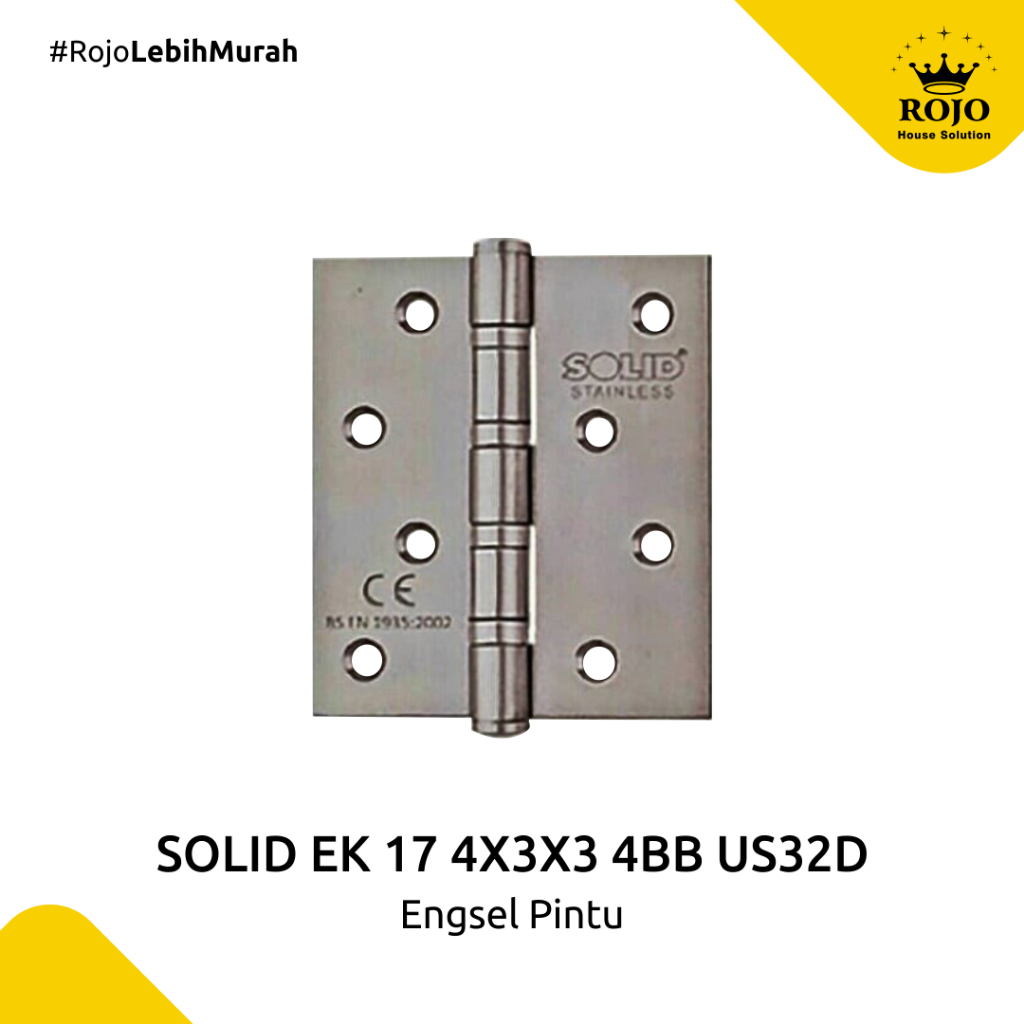 Jual SOLID EK 17 4X3X3 4BB US32D Engsel Pintu | Shopee Indonesia