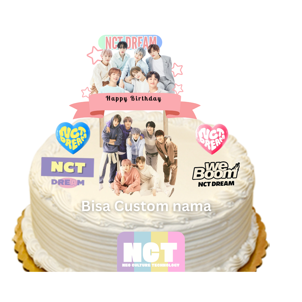 Jual Topper cake BTS NCT Seventeen / hiasan kue / Topper happy birthday ...