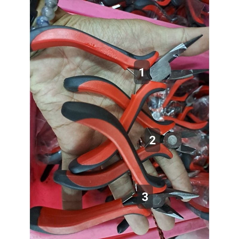 Jual tang aksesoris gagang merah(isi 1 lusin) | Shopee Indonesia