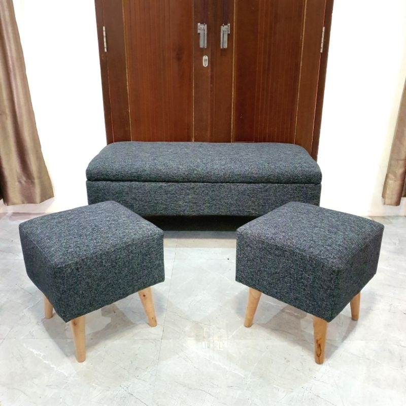 Jual KANVAS - SOFA BENCH / STOOL / SOFA MINIMALIS 1 SET | Shopee Indonesia