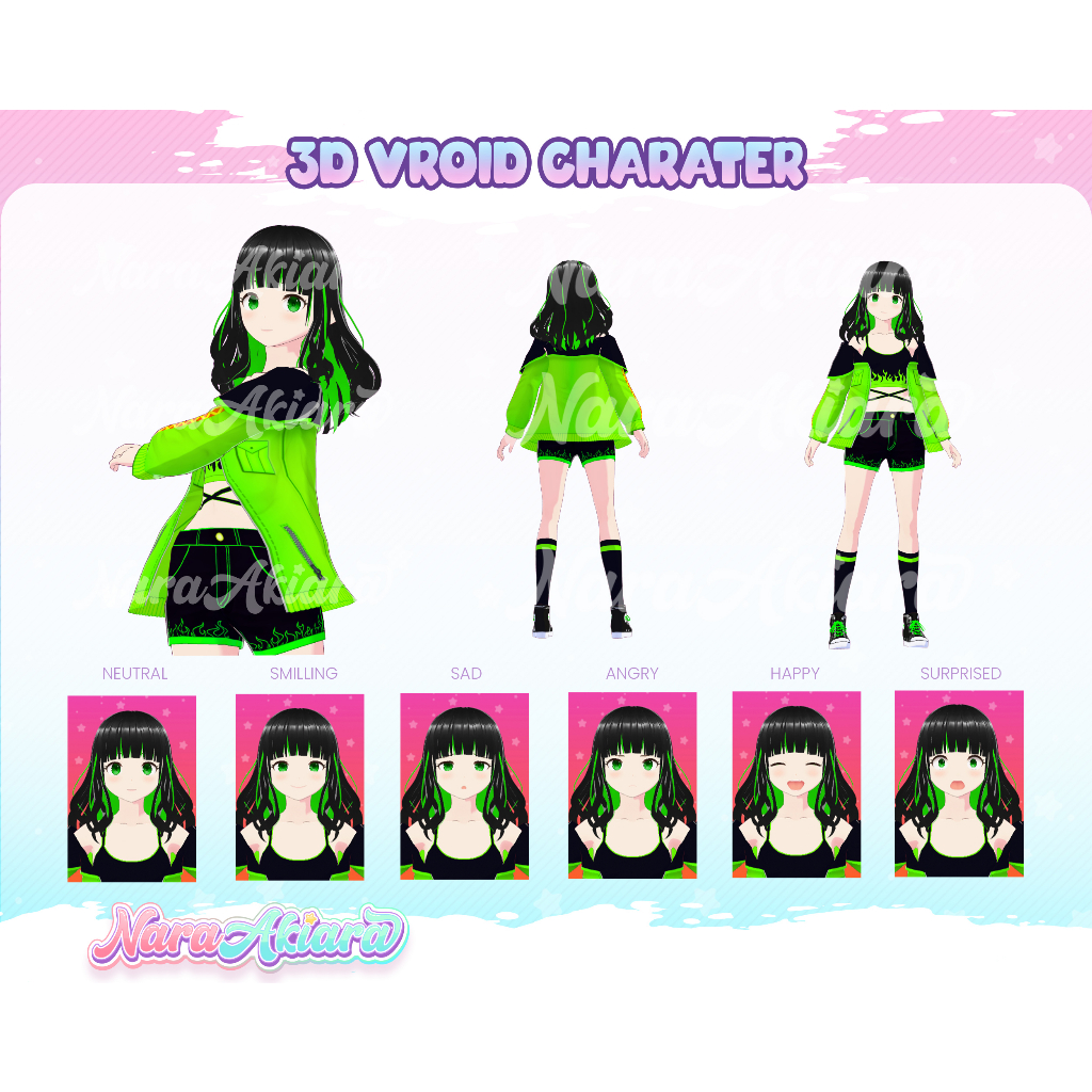 Jual Bangun personal branding VTuber Anda dengan Karakter Vroid 3D siap pakai, Karakter Kustom ...