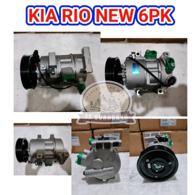 Jual Kompresor Kia Rio New 6Pk Ac Mobil | Shopee Indonesia