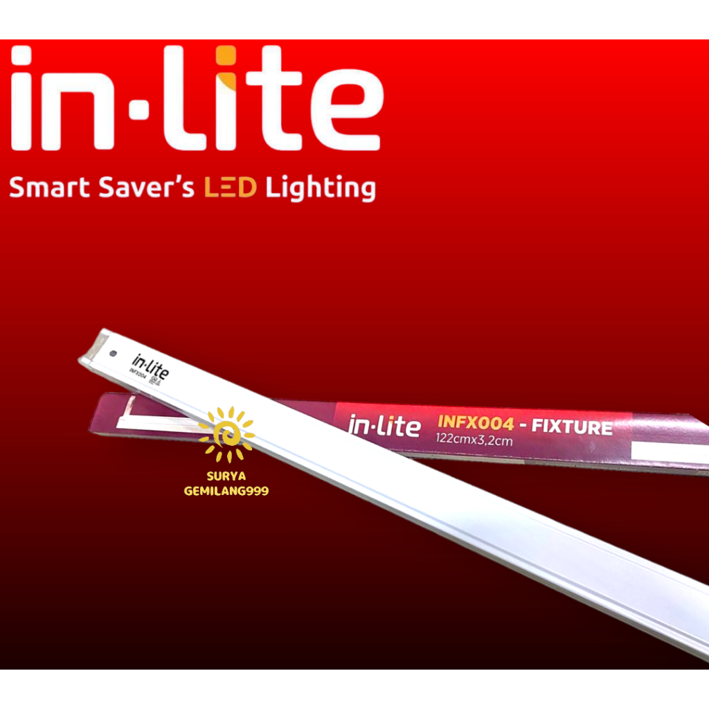 Jual INLITE - Kap Lampu / Rumah Lampu T8 INLITE 120CM (INFX004 ...