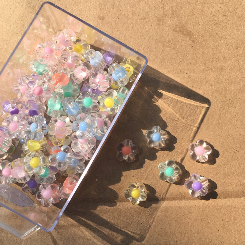 Jual (5-10-20gr•) Mote Bunga Daisy, manik daisy, daisy beads ecer ...
