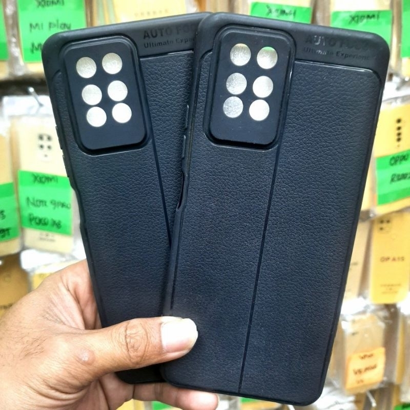 Jual Case Infinix Note 10 pro Auto Focus Carbon Silikon Leather ...