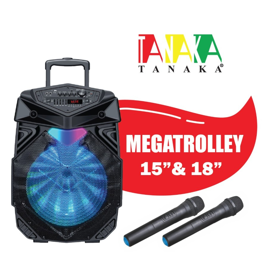 Jual SPEAKER tanaka MEGATROLLEY 18 INCH TANAKA bluetooth super bass ...
