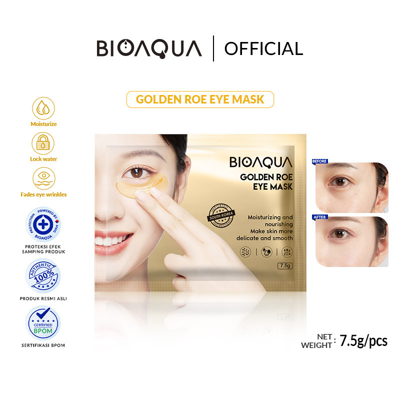 Jual BIOAQUA Moisturizing Eye Mask | 24K Gold Luxury Effcet Lip Mask ...