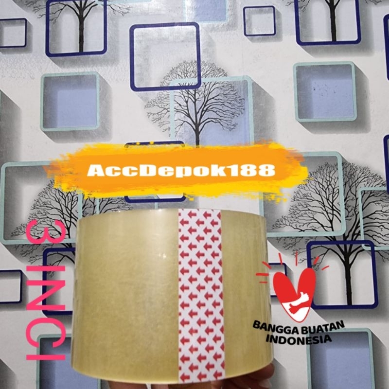 Jual LAKBAN MEREK KIWA TAPE / LAKBAN BENING CLEAR 3 INCH 72MM X 100 ...