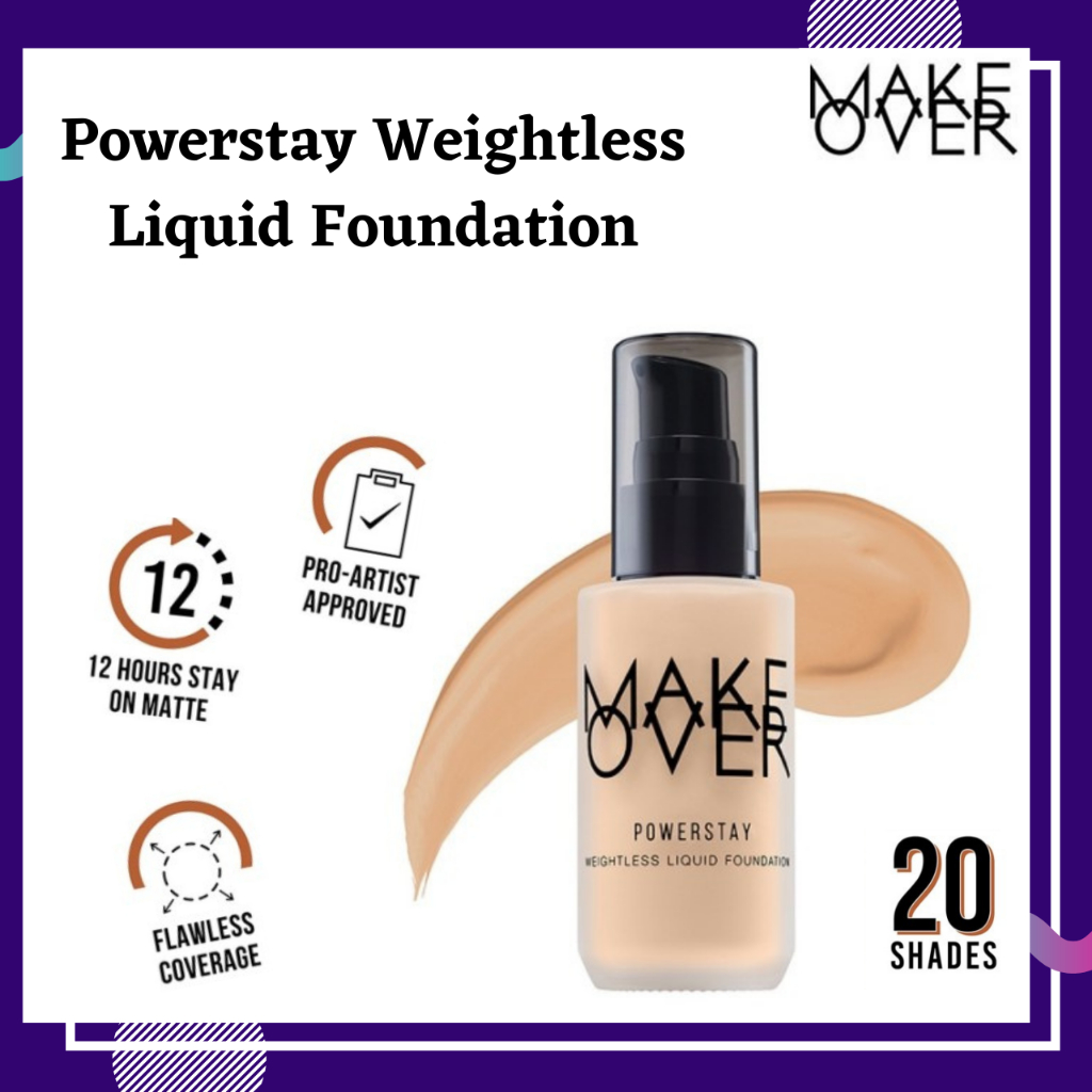 Jual Make Over Powerstay Weightless Liquid Foundation 33ml | Shopee ...