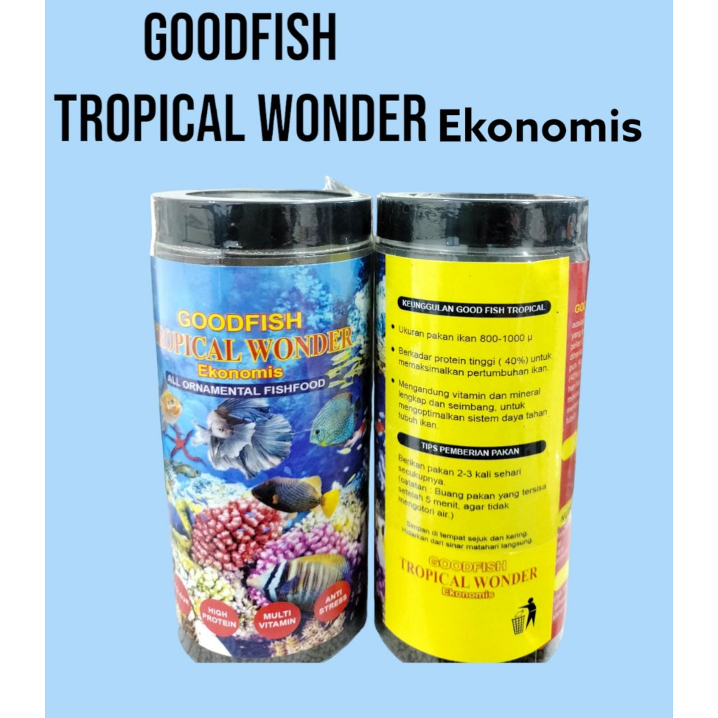 Jual Goodfish Tropical Wonder ekonomis All Ornamental Fish Food 100gr ...