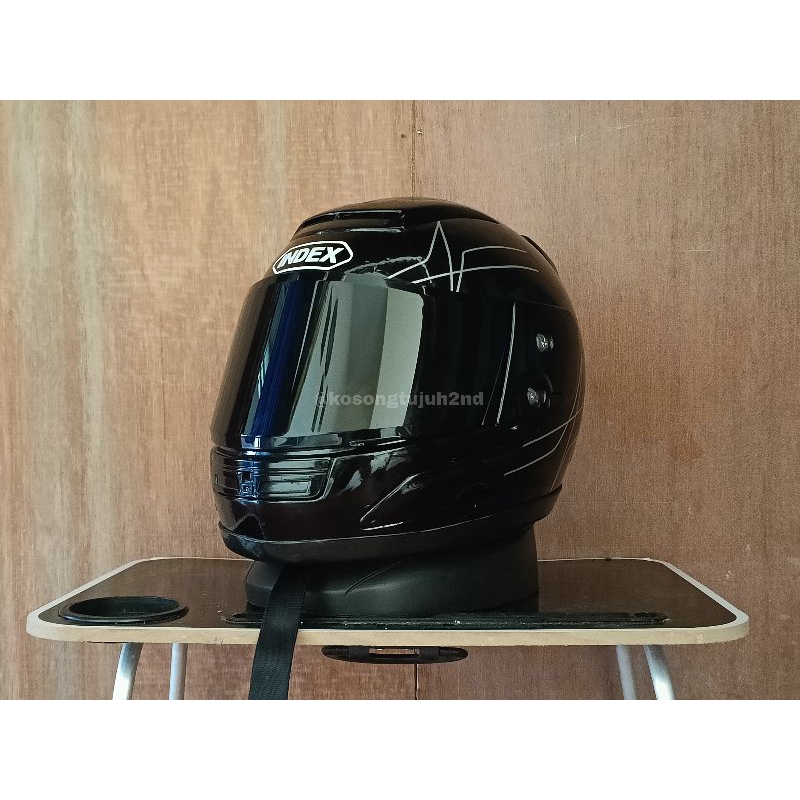 Jual ⭐⭐⭐⭐⭐ Helm Fullface Index 811 i-Shield Thailand Black Glossy Rare ...