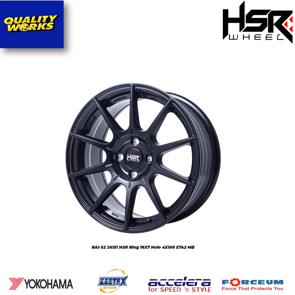 Jual Velg Original HSR ring 16 HSR RAI-S2 R16X7 pcd 4X100 ET42 | Shopee Indonesia