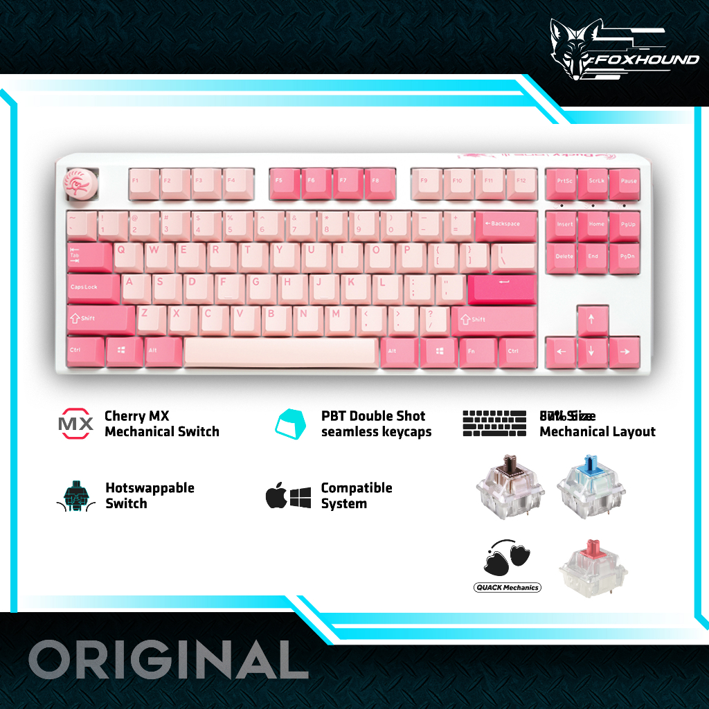Jual DUCKY ONE 3 GOSSAMER PINK TKL HOTSWAPPABLE MECHANICAL KEYBOARD ...