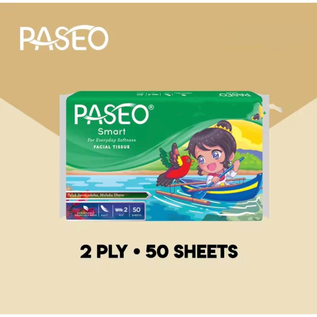 Jual Paseo Smart Travel Pack Tissue 50 Sheets | Shopee Indonesia