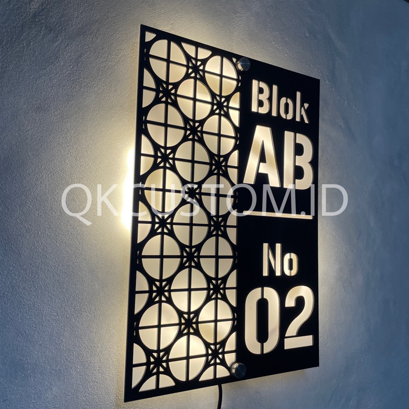 Jual NOMER RUMAH LED ELEGAN / PAPAN RUMAH LED / PAPAN RUMAH AKRILIK ...