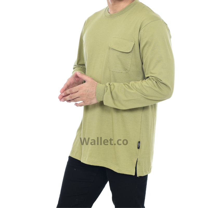 Jual Wallet.co/ Kaos Polos Pocket Oversize Pria / Kaos Polos Long ...