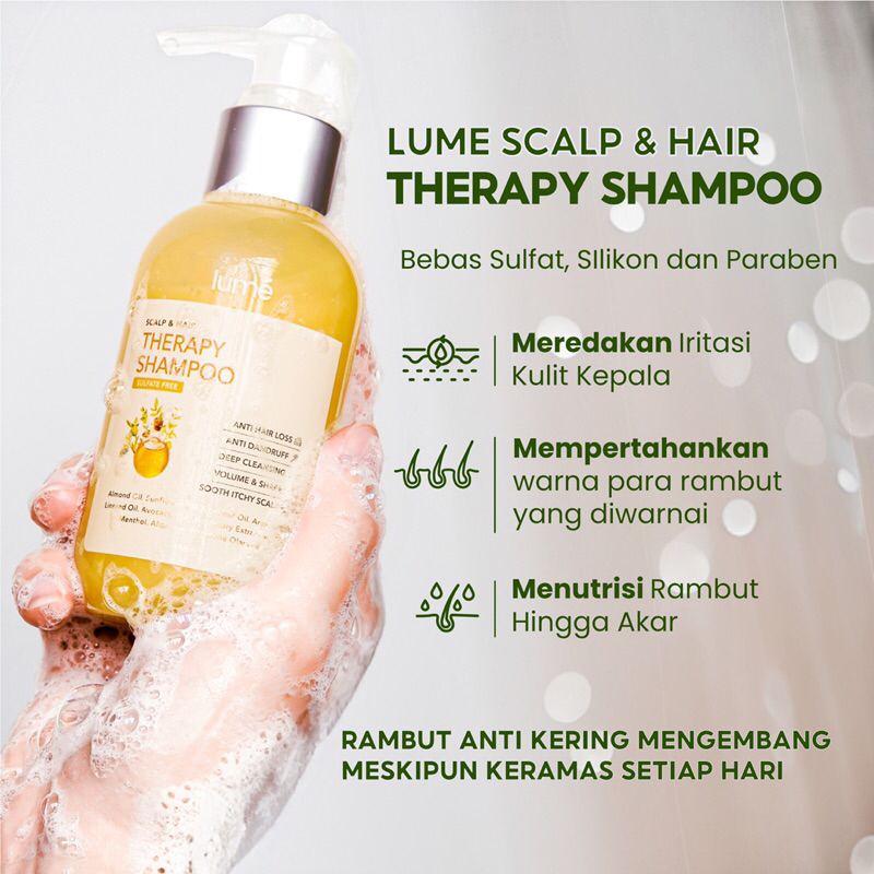Jual Lume Scalp Hair Therapy Shampoo Non Sulfat SLS Anti Rontok ...