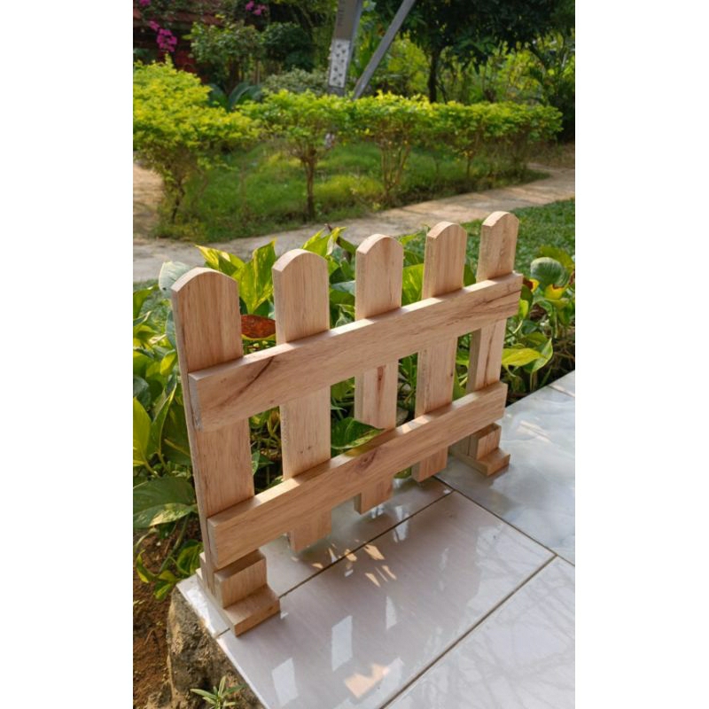 Jual pagar kayu L 50 cm T 30 cm pagar decorasi pagar minimalis | Shopee ...