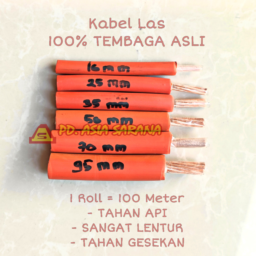 Jual [ROLL] Kabel Las 16mm FULL TEMBAGA BLACKFOOT Copper Welding Cable ...