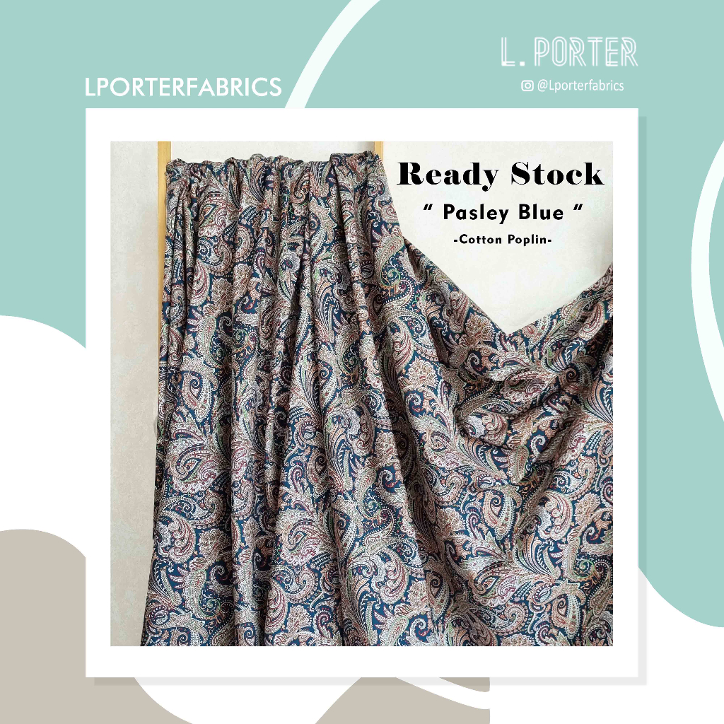 Jual Batik motif paisley khas L.Porter fabrics/batik keren/batik modern ...