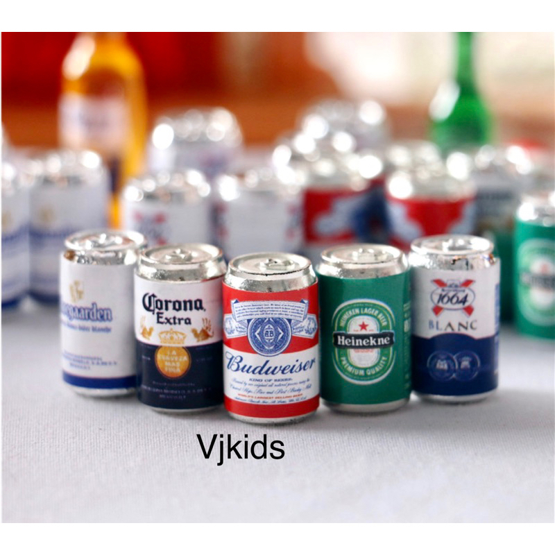 Jual miniatur minuman alkohol kaleng utk diorama, maket, rumah boneka ...