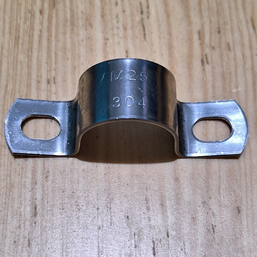 Jual Klem Pipa PVC 3/4 inch 25mm M25 Stainless Steel 304 Pipe Clamp U ...