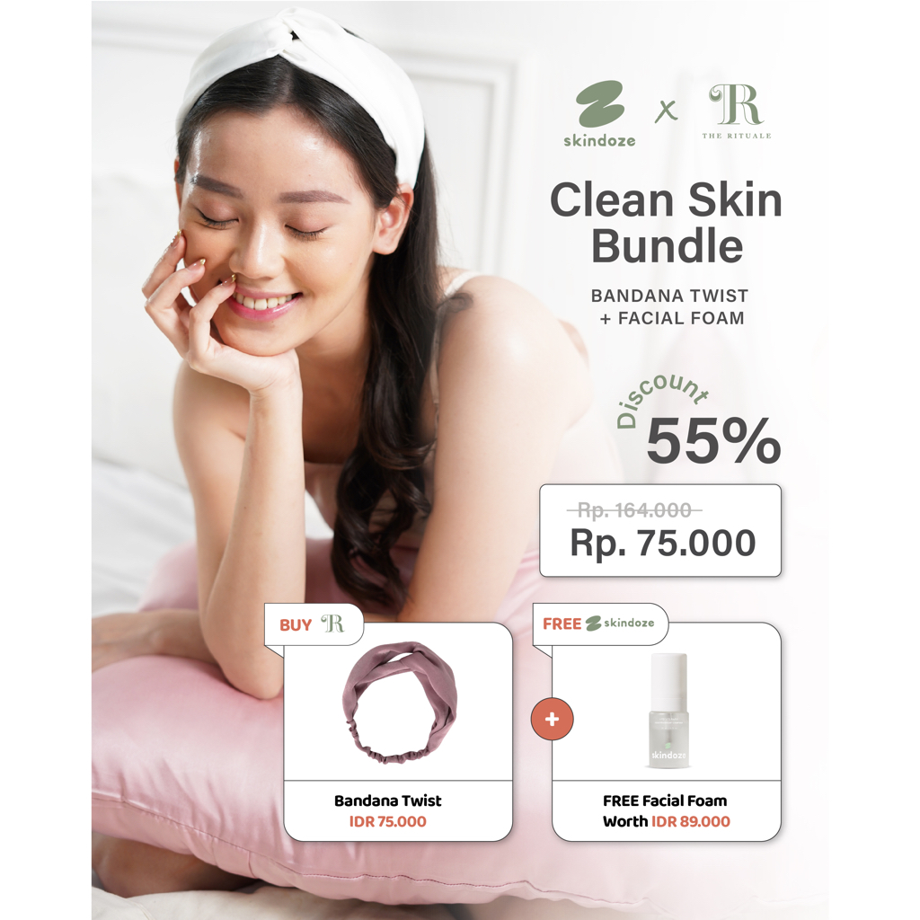 Jual Headband Twist Satin Silk The Rituale | Bando Karet Skincare ...