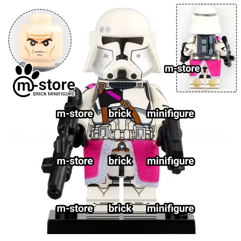 Jual brick star wars commander bacara purple clone trooper mini toy ...