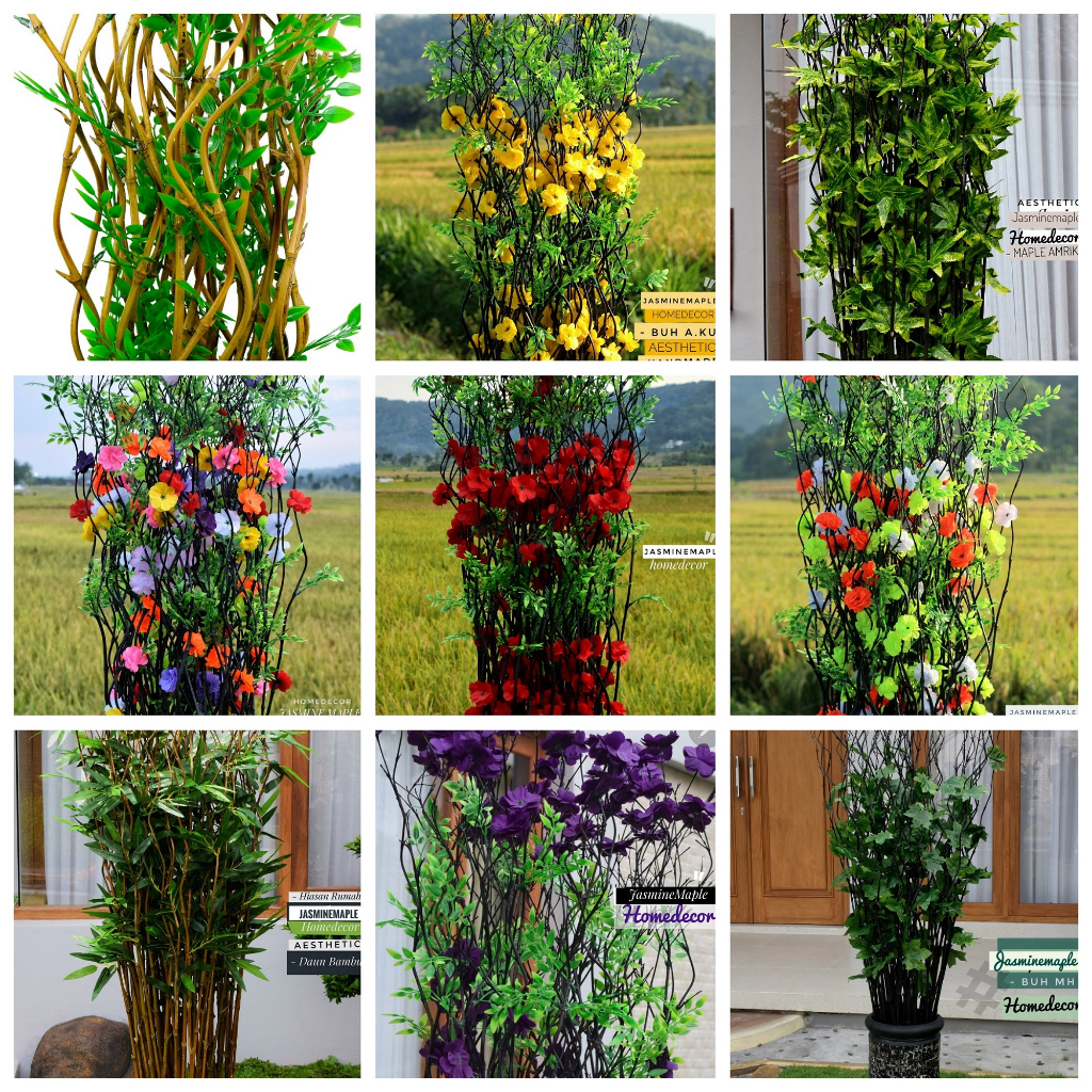 Jual BAMBU ULIR 10 BATANG BERBAGAI MACAM TIPE BUNGA & DAUN 170CM ...