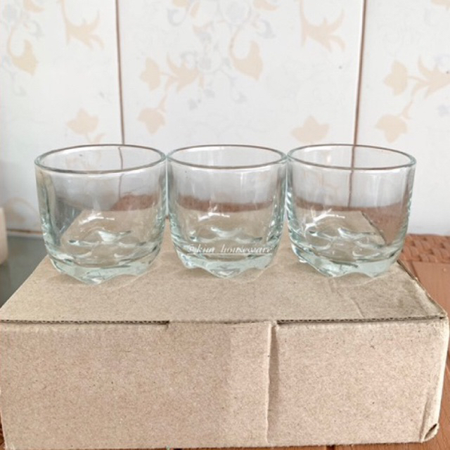 Jual gelas sloki [6 Pcs] Gelas Lilin |Shots / Whisky / Soju / Souce ...