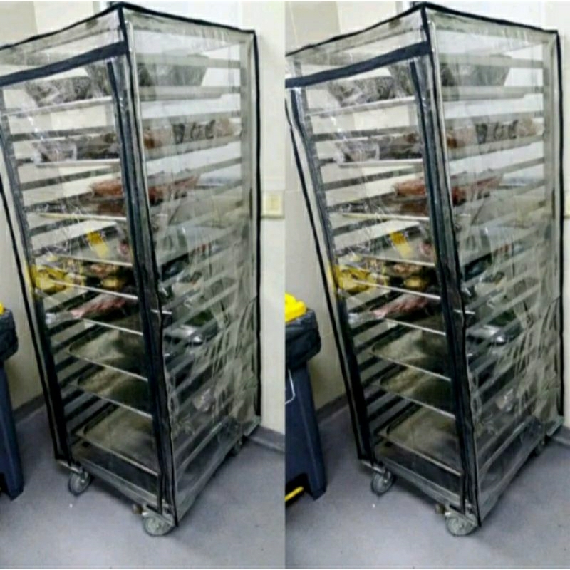 Jual Cover plastik rak loyang roti 10-15 susun/cover plastik rak loyang ...